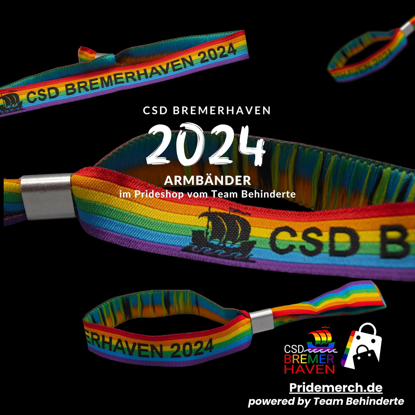 Armbändchen CSD Bremerhaven – PrideMerch.de - Team Behinderte im Queer ...